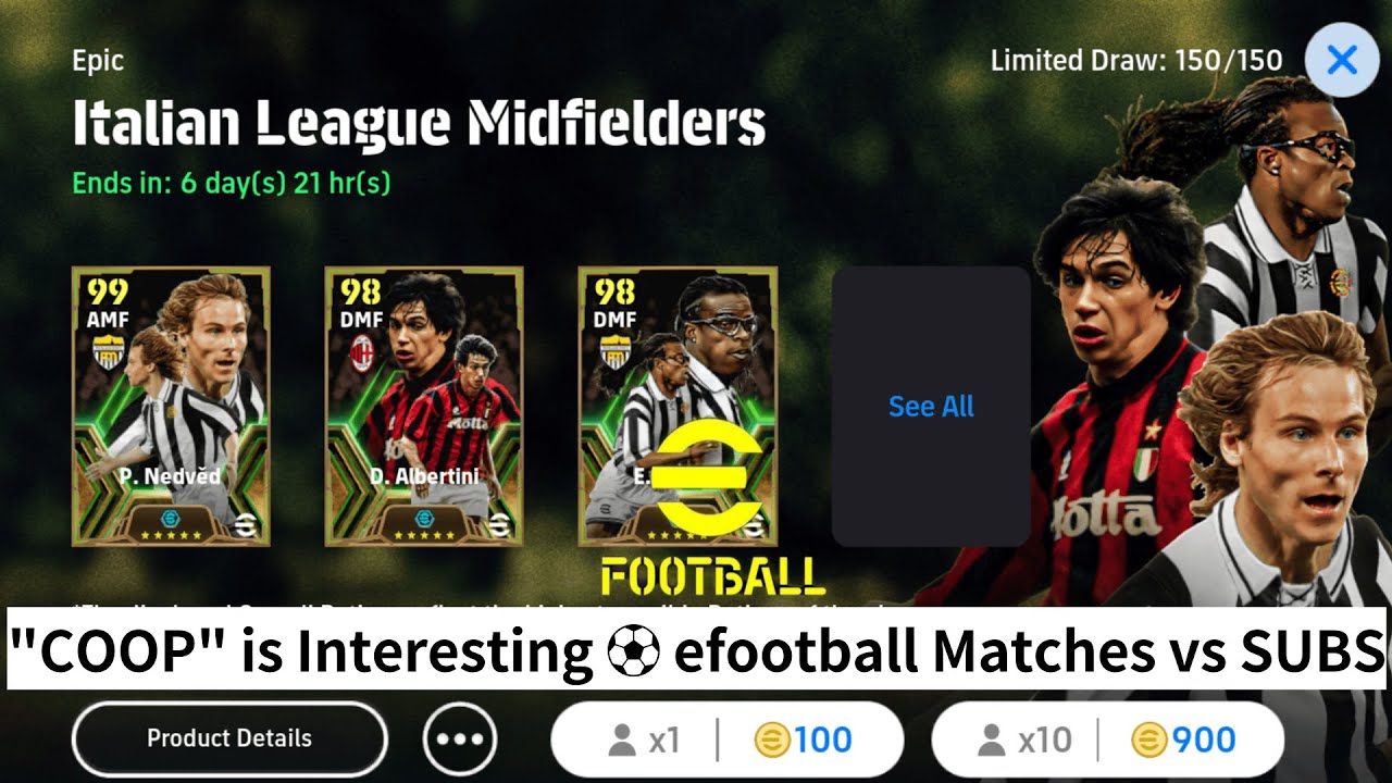 New "EPICS" Italian League 😮 1v1/CO-OP Matches vs SUBS🔴 #efootball # ...