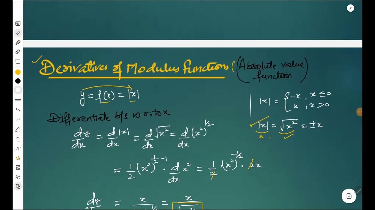 NDA/NA - Sure - Derivatives of Absolute value of Functions. - YouTube