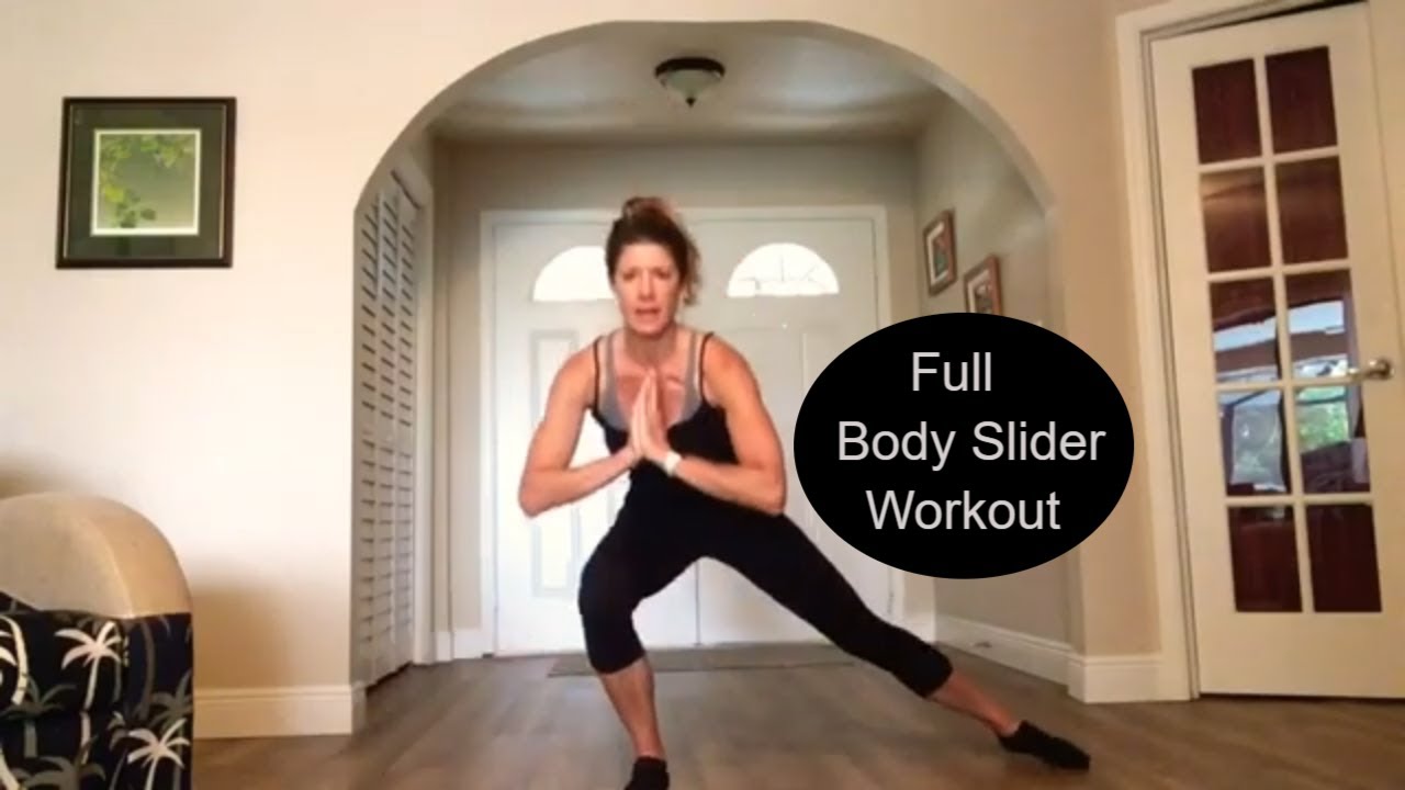 20 MINUTE FULL BODY SLIDER WORKOUT FOR WOMEN/NO IMPACT - YouTube