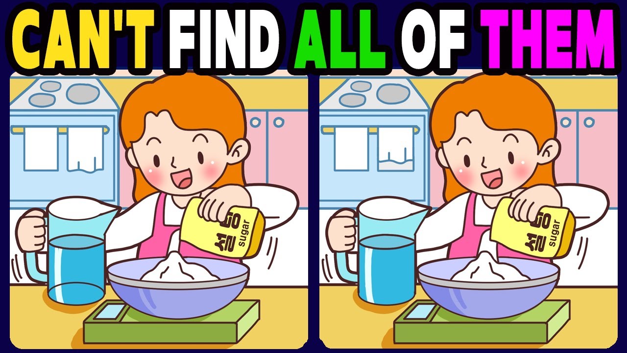 【Spot the difference】Can't Find All Of Them! Try It!【Find the ...