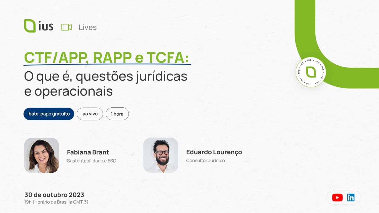CTF/APP, RAPP e TCFA: O que é, questões jurídicas e operacionais - YouTube