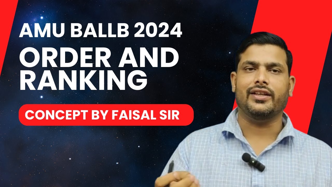 AMU BALLB 2024 APTITUDE : ORDER AND RANKING AMU BALLB FREE COACHING - YouTube