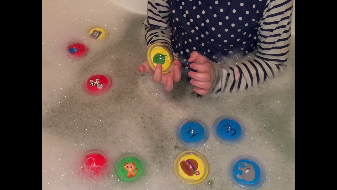 Float and find Alphabet Bubbles #learning #lakeshore #toys - YouTube