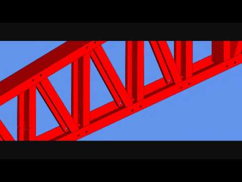 Steel truss modelled with StruCad and Rasti Technology macros - YouTube