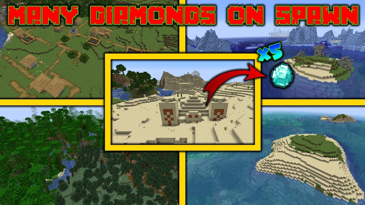 MANY DIAMONDS ON SPAWN SEED 1.15.2 | MINECRAFT BEST SEEDS WEEK 16 - YouTube