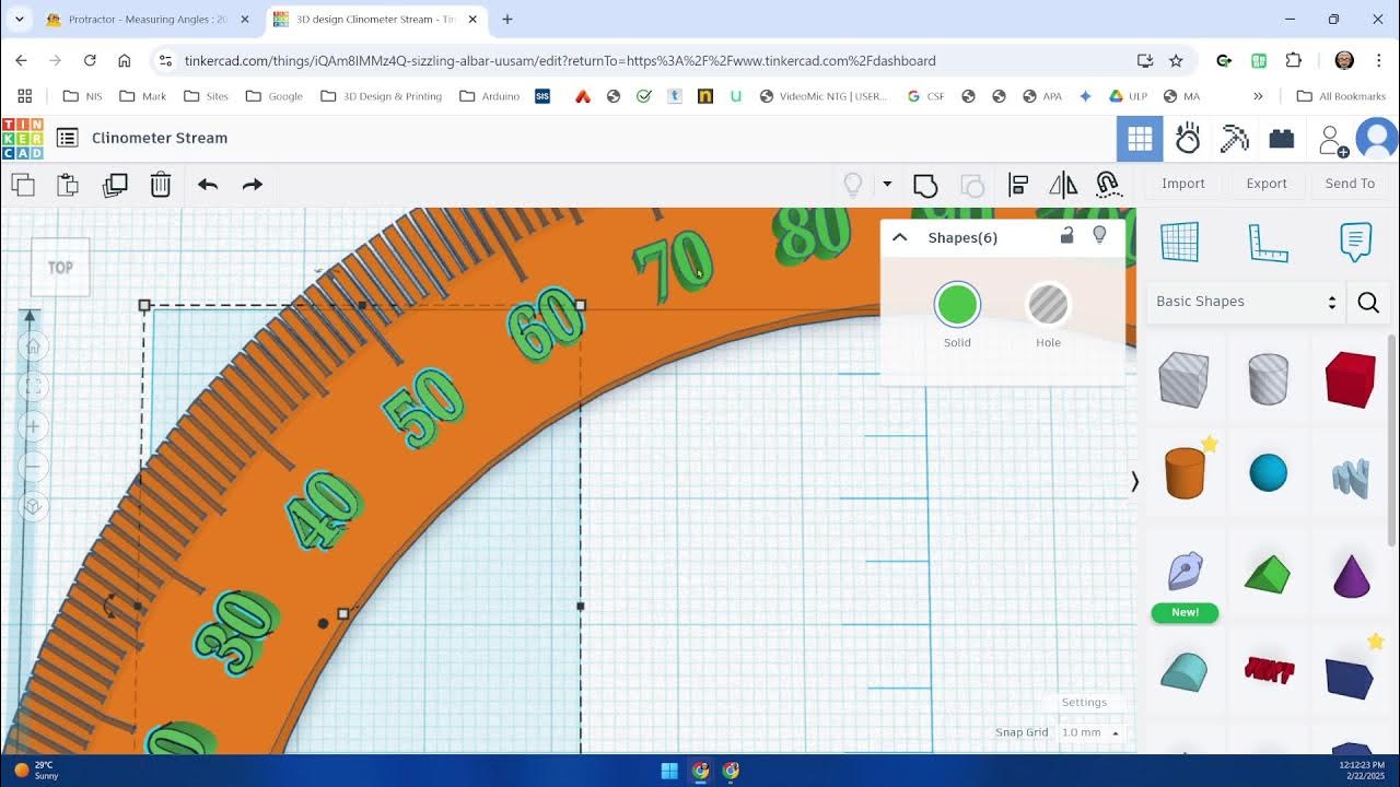 Protractor to Clinometer - Measuring Angles on Tinkercad from the Instructables Website - YouTube