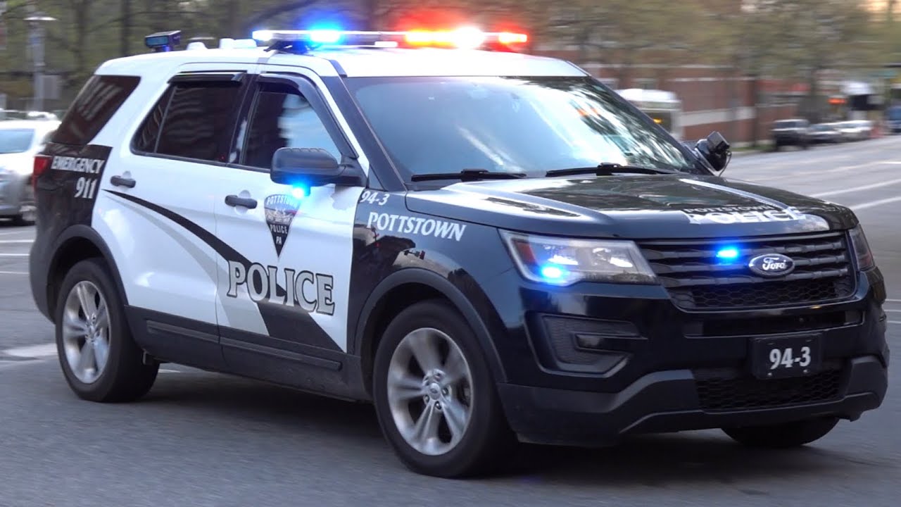 Pottstown Police Department Car 94-3 Responding - YouTube
