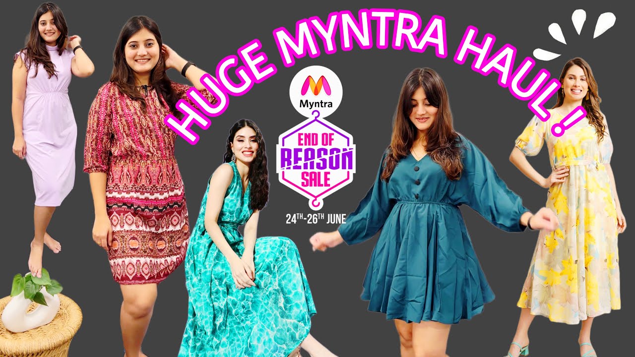 “Stylish and Affordable MYNTRA Dresses Haul : Starting @467 Try-on and ...