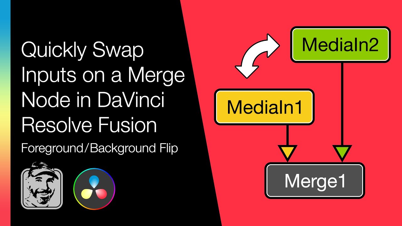 Quickly Swap Inputs On A Merge Node In Davinci Resolve Fusion