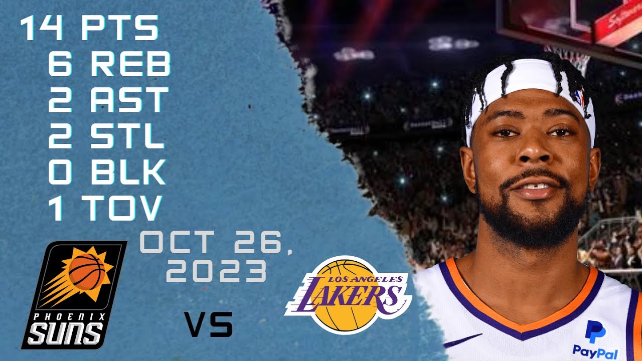 Jordan Goodwin player Highlights SUNS vs LAKERS NBA Regular season game ...