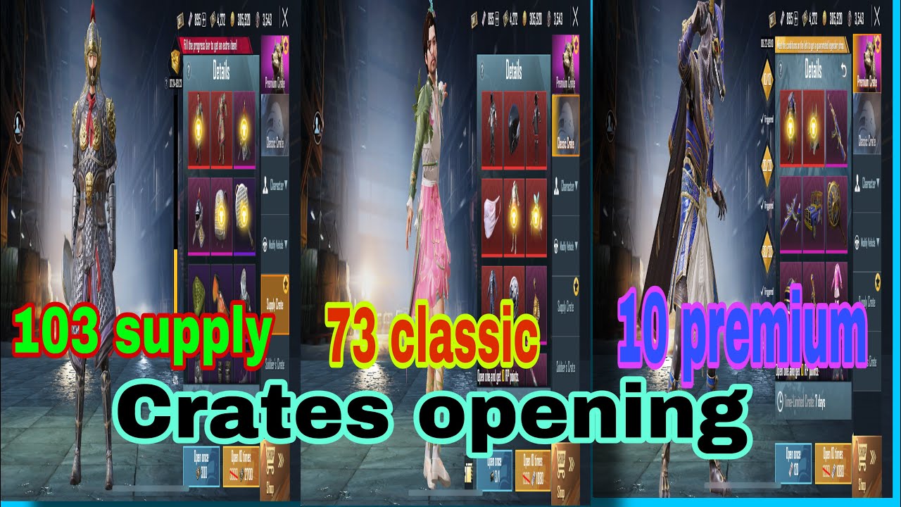 103 supply crates,73 classic crates and 10 premium crates grand opening ...