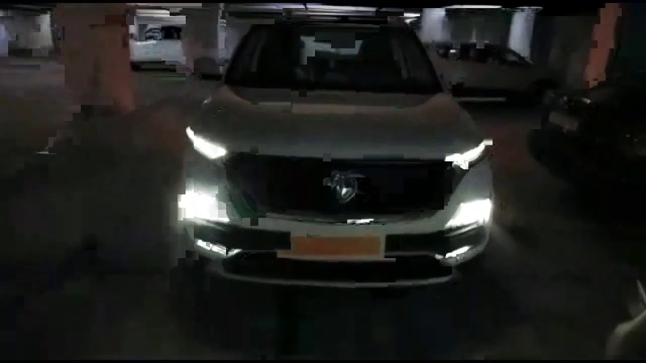 MG Hector Night View Interior Exterior Headlight Performance Details ...