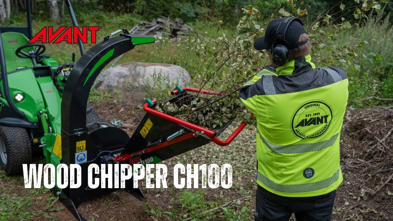 Avant attachments: Wood chipper CH100 - YouTube