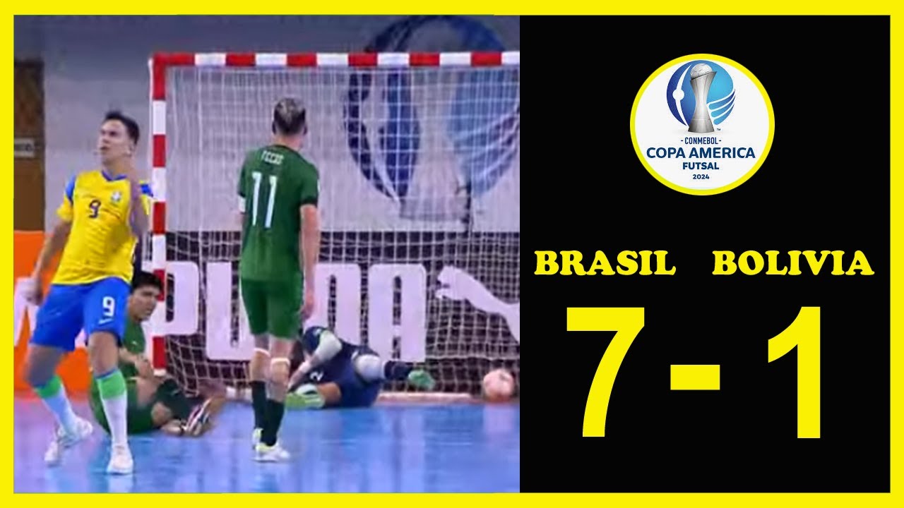 Copa America Futsal 2024... Brasil vs Bolivia⚽⚽...RESUMEN DE GOLES...⚽⚽ ...