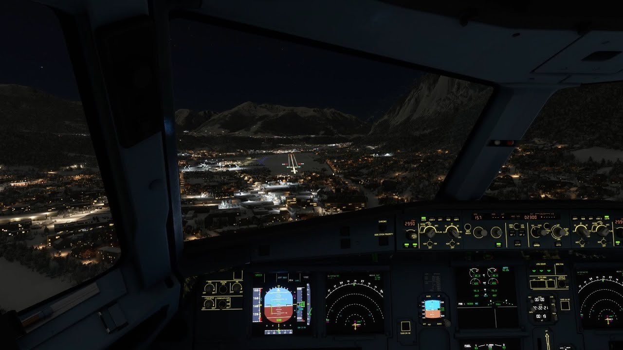 Wizz Air Airbus A320neo landing in Innsbruck LOWI RNAV approach at ...