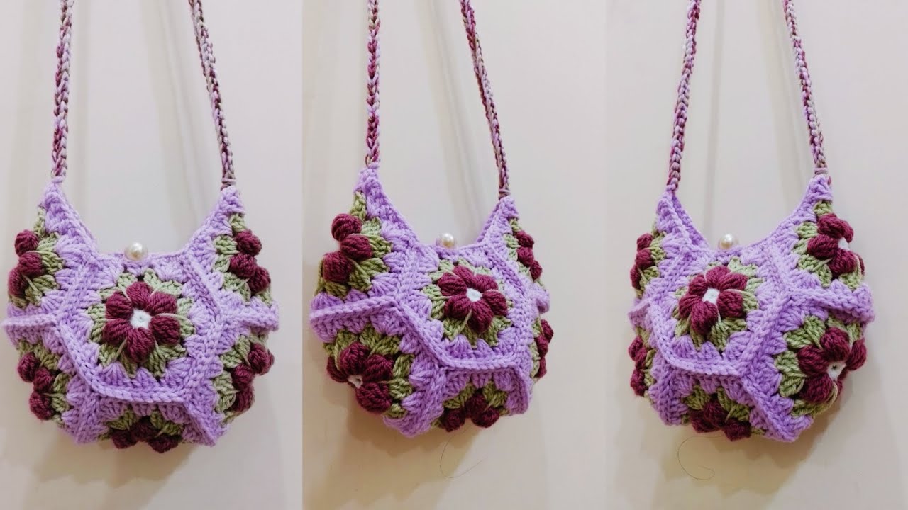 Flower POWER Crochet Bag Tutorial for Beginners || CrochetForBeginners ...