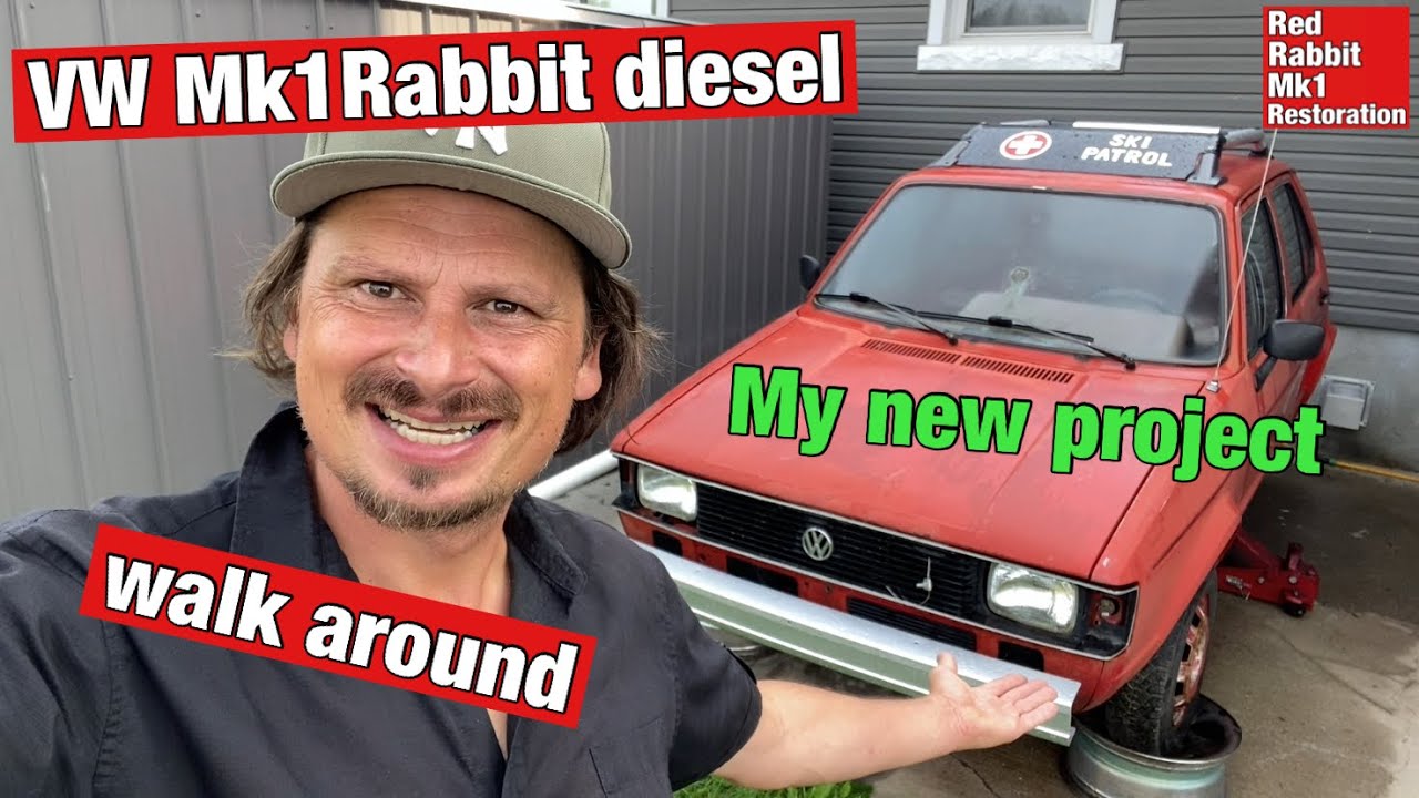 VW Rabbit Golf Mk1 diesel (walk around) my new project! - YouTube