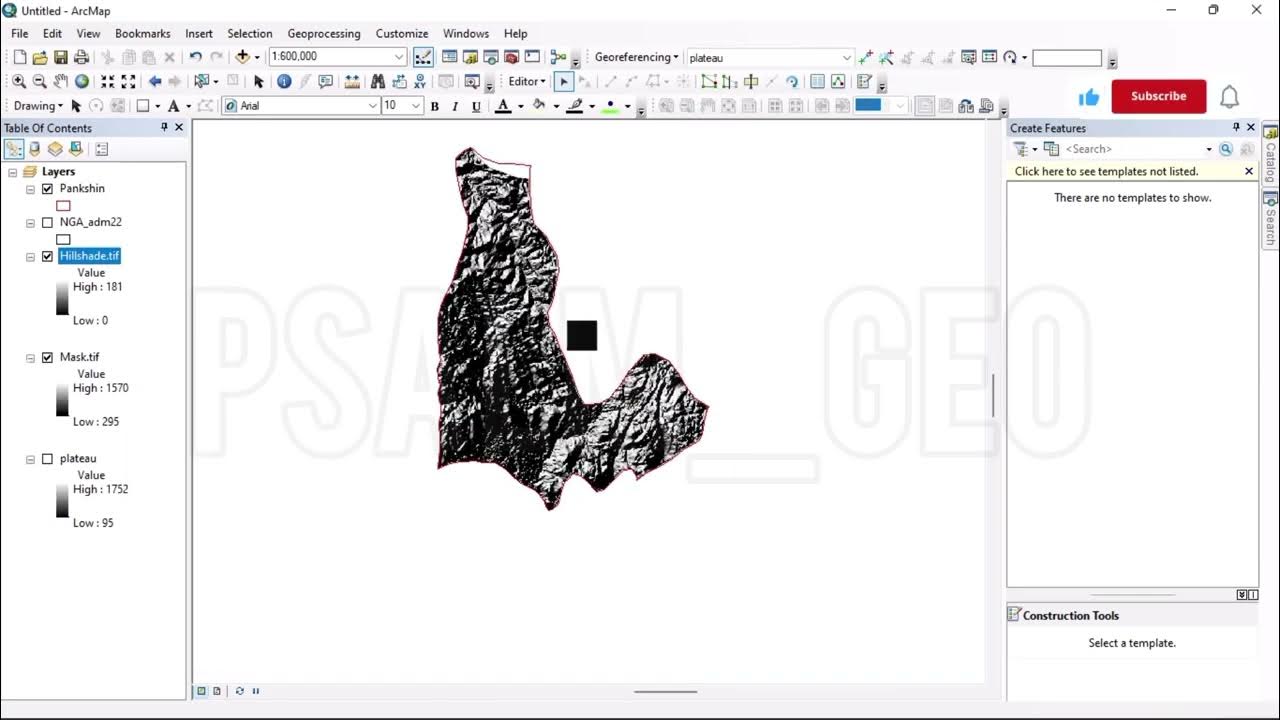 Topographic Map Production showing Hillshade and Contours Using ArcMap @natgeoindia - YouTube