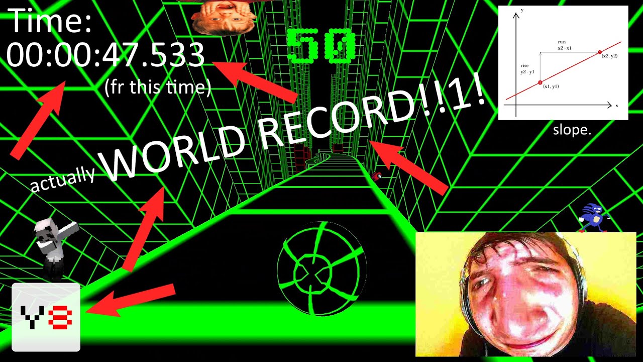 Y8 Slope WORLD RECORD Speedrun to 50 points in 47s - YouTube