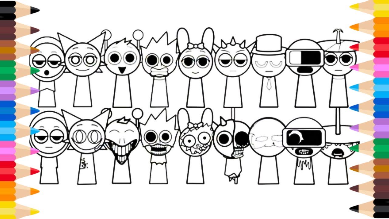 Sprunki / How to Color Sprunki Original vs Horror / Incredibox - YouTube