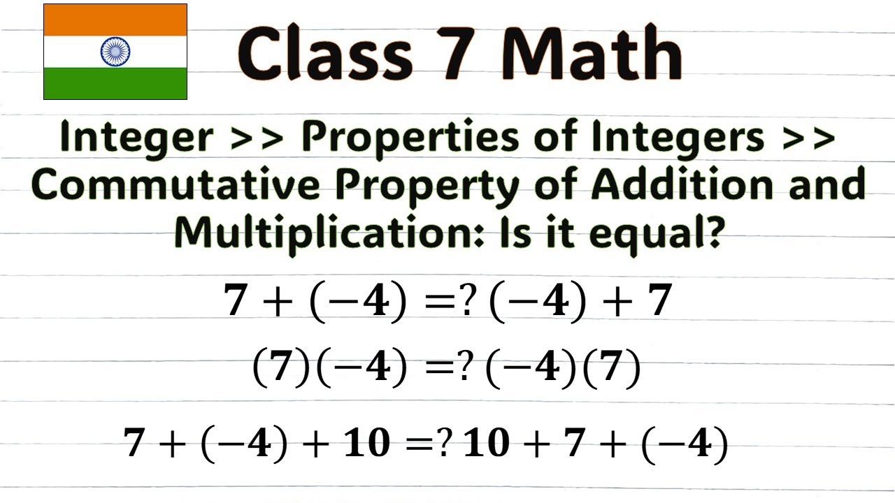 Class 7 Math Commutative Property. Is it equal? - YouTube