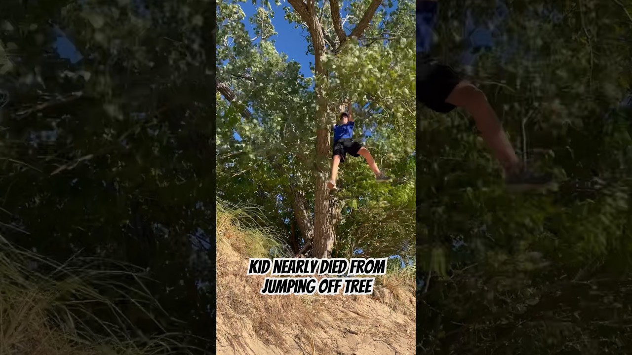 Kid almost DIED from falling off tree - YouTube