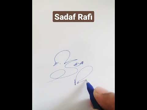 Sadaf Rafi Name Signature Request done - YouTube