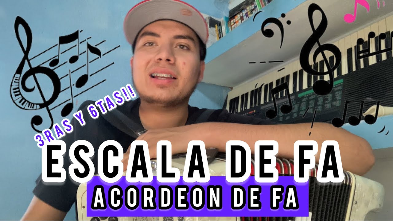 ESCALA DE FA EN ACORDEÓN DE FA!!! Terceras y Sextas. Santi CT #acordeon ...