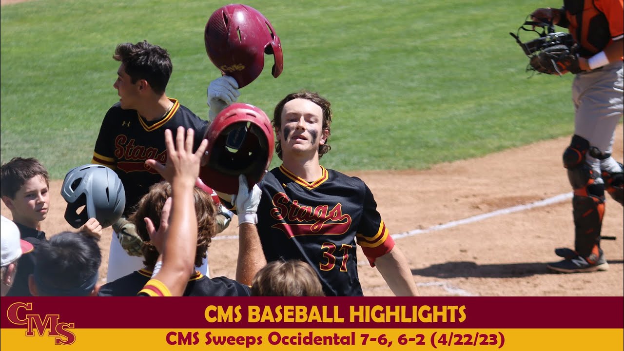 CMS Baseball Highlights vs. Occidental - YouTube