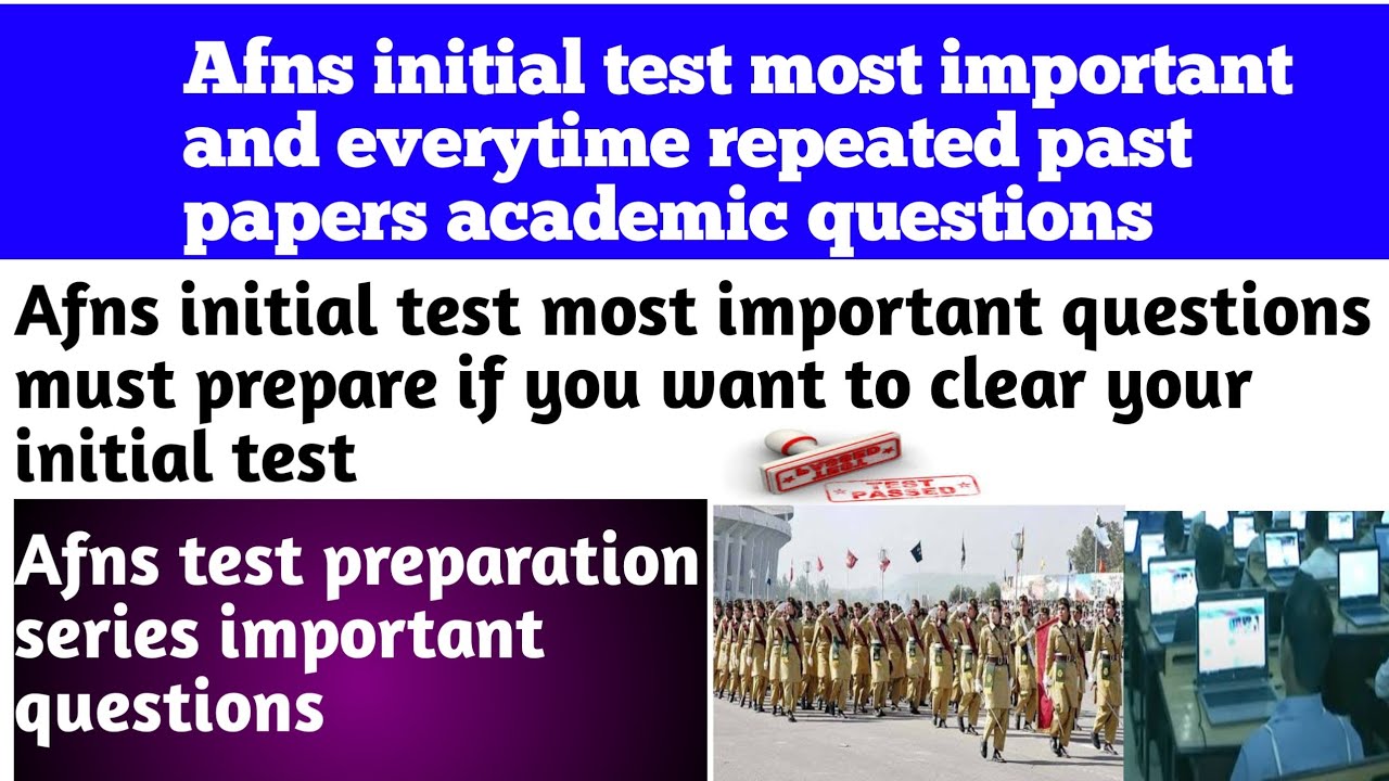 Afns past papers //Afns initial test most important&repeated past ...