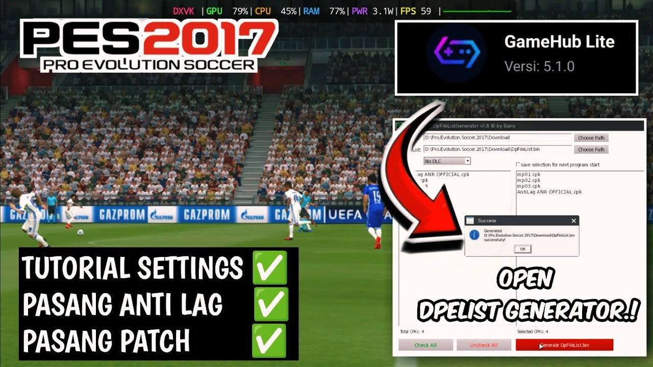 Setting PES 2017 di Game Hub Lite Biar Ringan & Lancar ⚡ | DPELIST ...