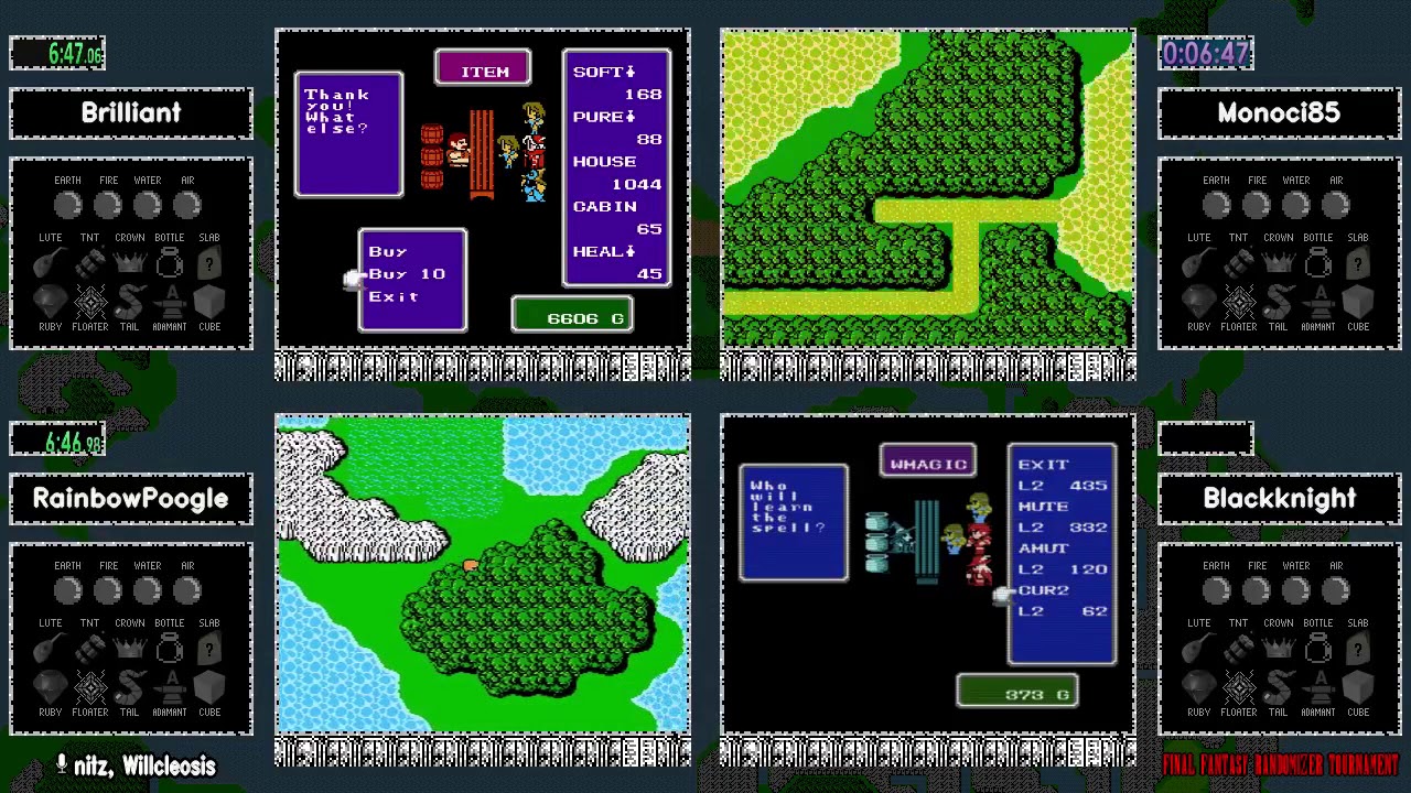 Final Fantasy 1 Randomizer Showcase Race: Entrance & Floor Shuffle ...