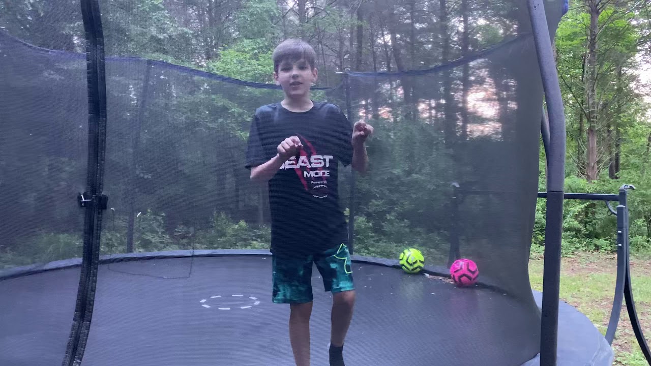 Trampoline + Soccer = Great Training - YouTube