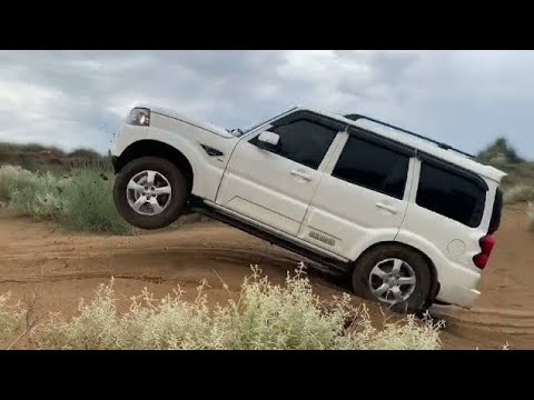 scorpio stunt in desert 😱||its amazing||scorpio lovers ||scorpio s11 ...