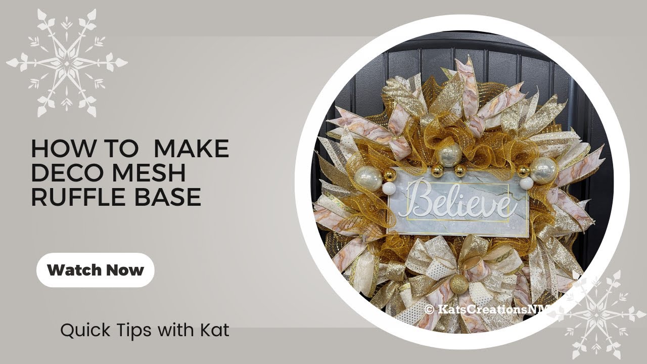 Quick Tips with Kat in How to Make a Deco Mesh Ruffle Video Tutorial ...