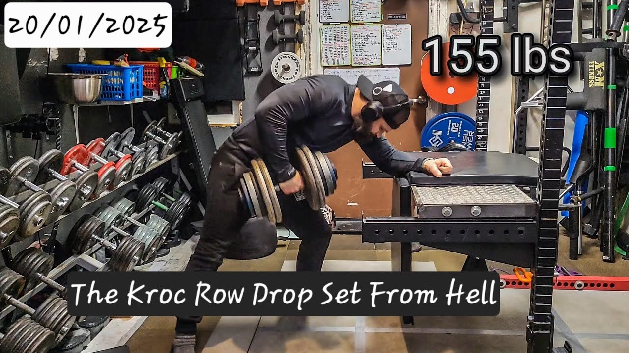 Kroc Row Drop Set From Hell. Its upper Back Day. Jan.20/2025. #krocrows ...