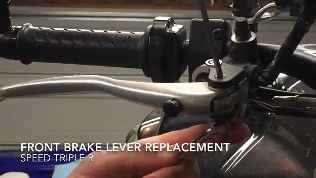 Front Brake Lever Change Speed Triple R DIY How to - YouTube