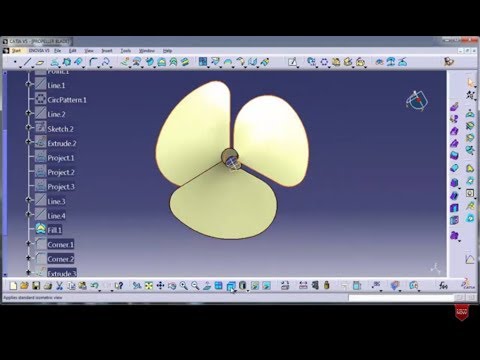 CATIA V5 TUTORIAL- HOW TO CREATE Fan Propeller Blade (CAD CAM CAE ...