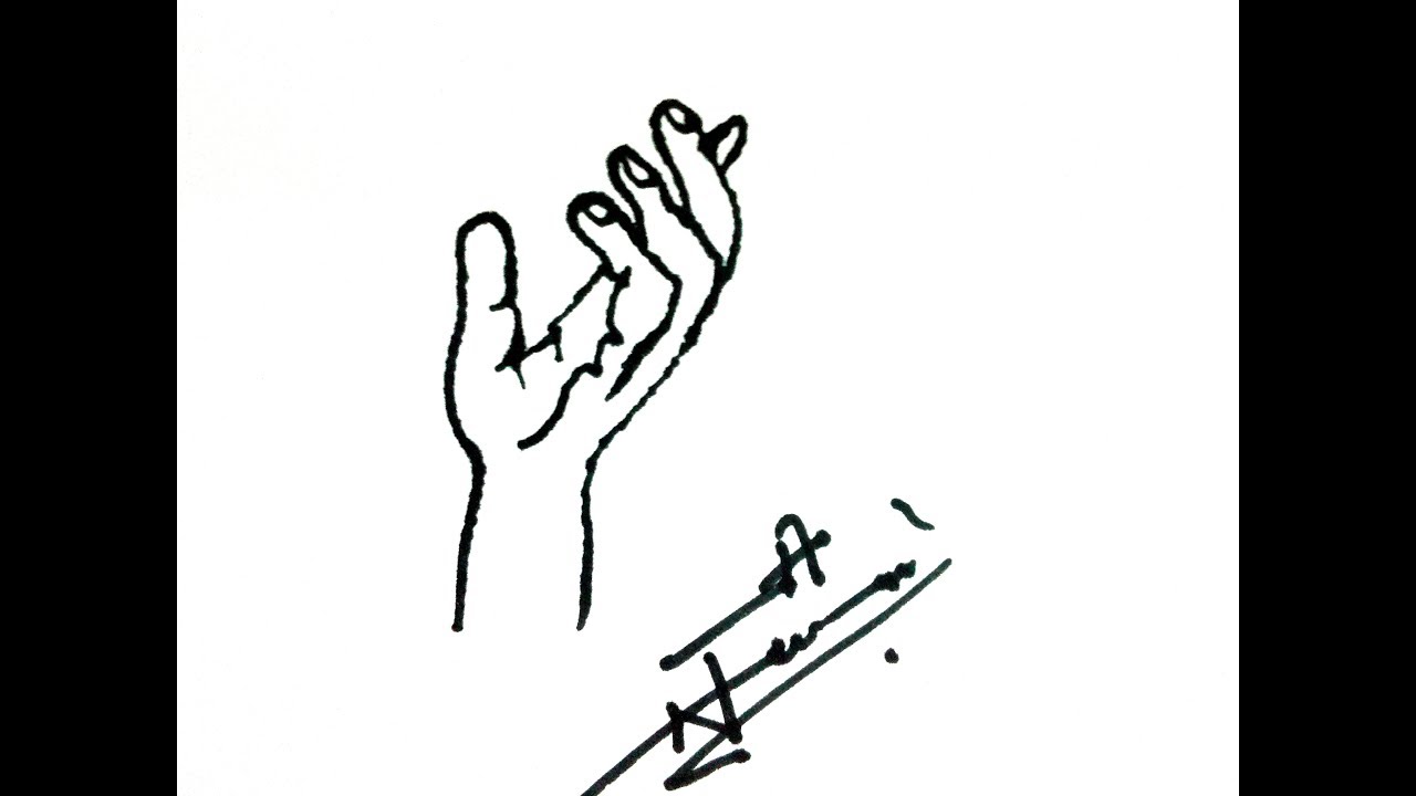 How to draw simple hand - YouTube