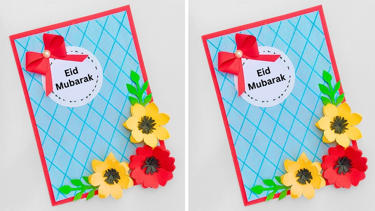 Handmade Eid Greeting Card / Handmade Eid Card Ideas /Eid Mubarak Card ...