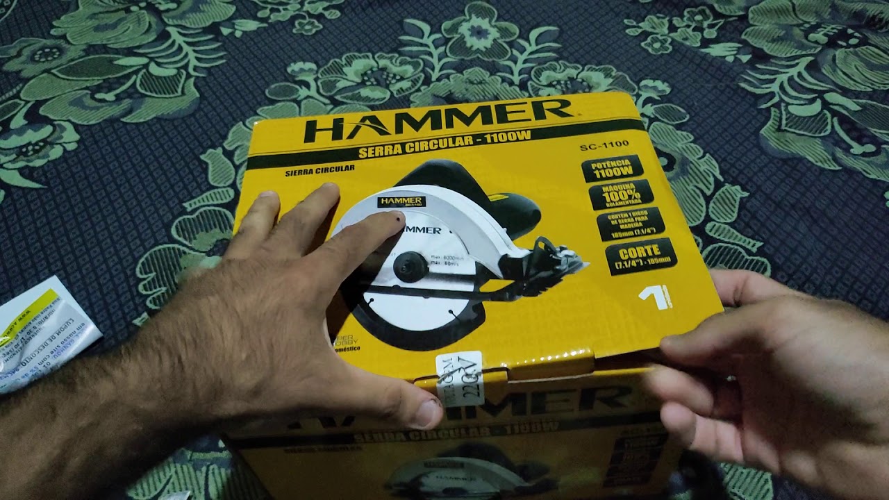 Unboxing serra circular Hammer SC 1100W 7.1/4" - YouTube