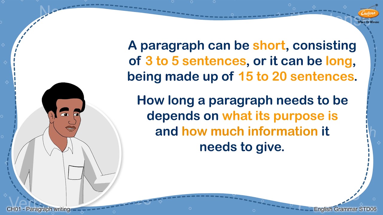 Std. 6 English Grammar - Paragraph writing - YouTube