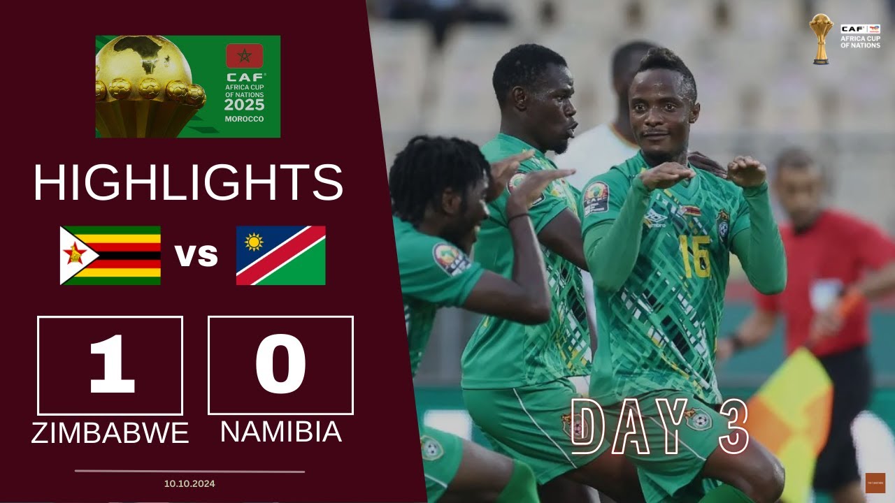 Zimbabwe (1) VS Namibia (0) | AFCON 2025 Qualifiers | Day 3 - YouTube
