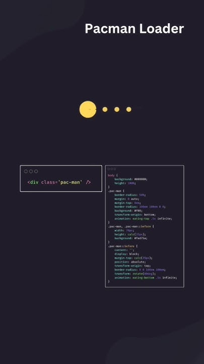 Pacman Loader Using Html Css Shorts Trending Coding Programming Viral Anime Youtube