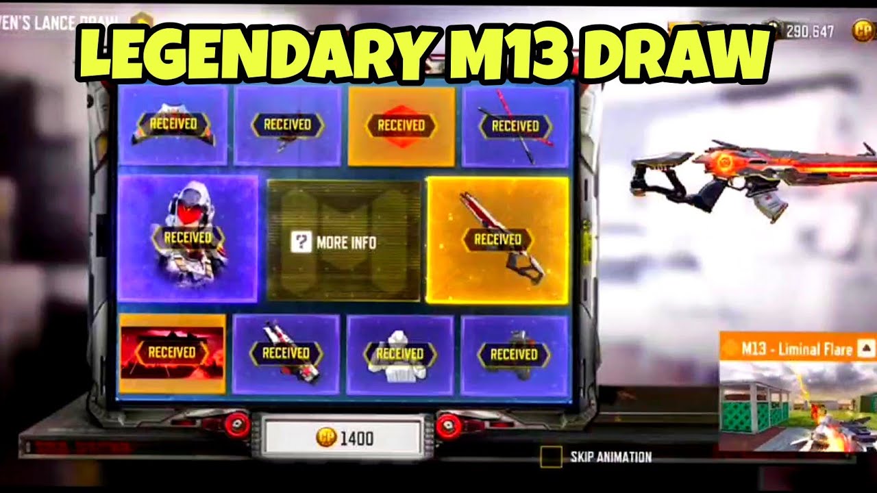 😍 Buying Full Heaven's Lance Draw CODM | Legendary M13 Liminal Flare ...