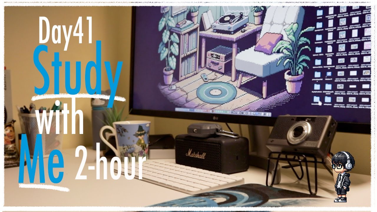 2-Hour Study with Me (Pomodoro 50/10, Ambient, Lofi, Timer)Day41 - YouTube