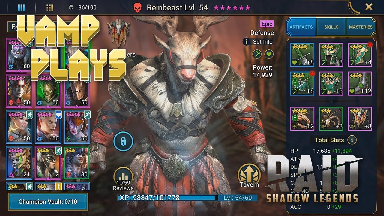 RAID: Shadow Legends | Reinbeast Guide | Vamp Plays - YouTube
