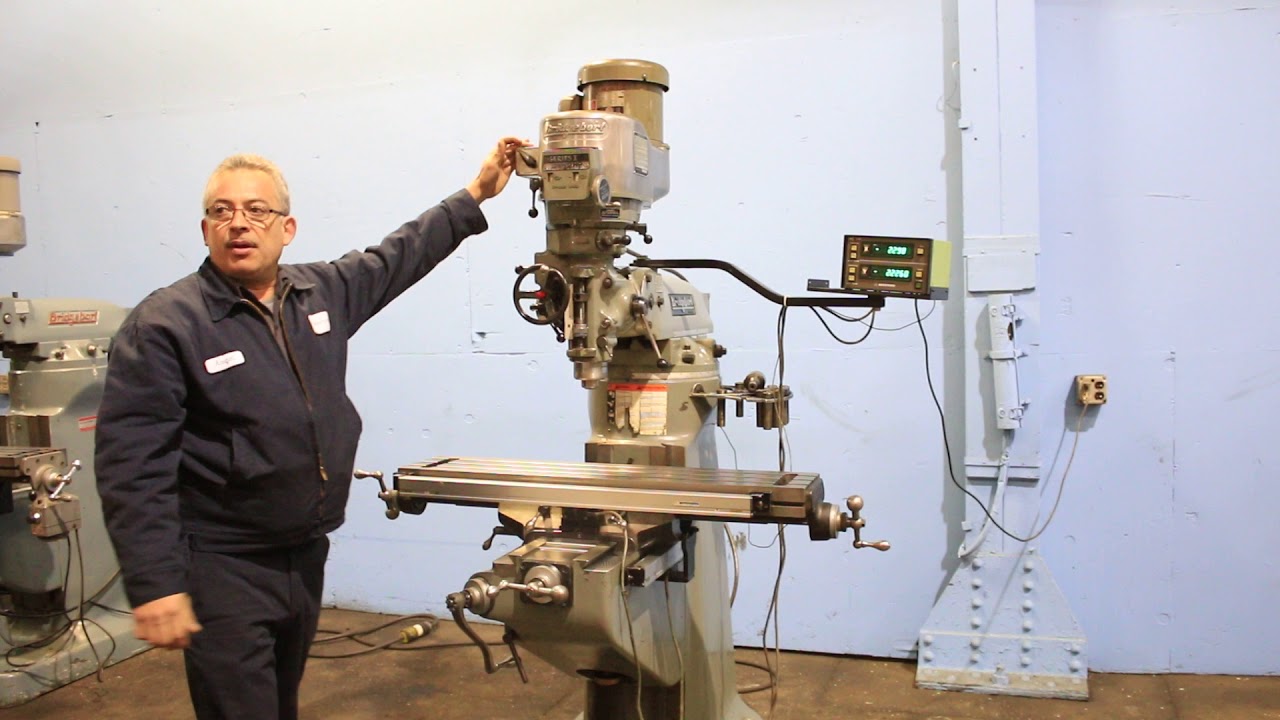 42'' Table 2HP Spindle Bridgeport Series I VERTICAL MILL - YouTube