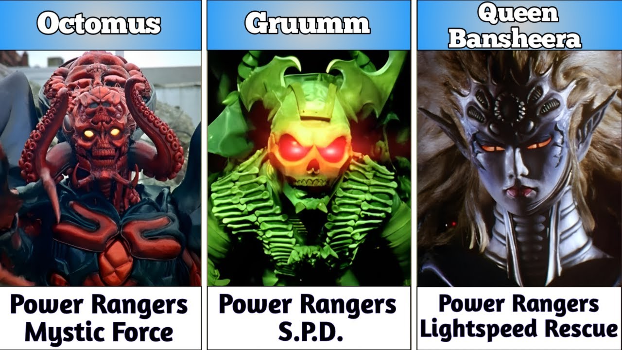 Top 12 Power Rangers Scariest Villains - YouTube