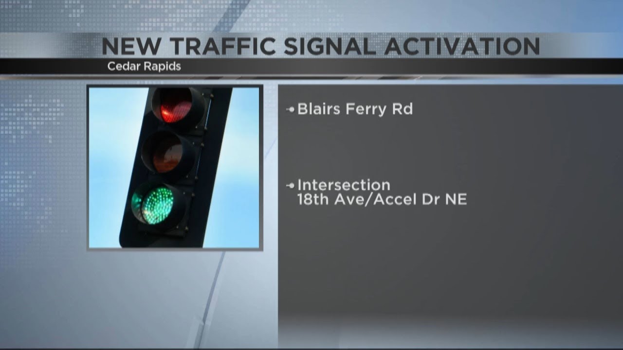 New Traffic Signal Activation happening in Cedar Rapids - YouTube